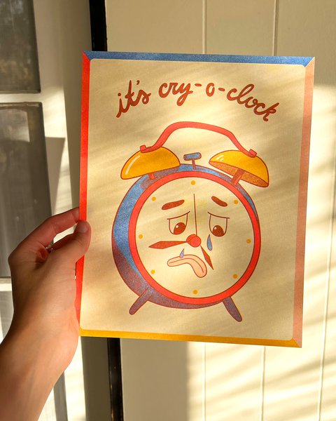 Cry O Clock Riso Print – Inner Peach Design