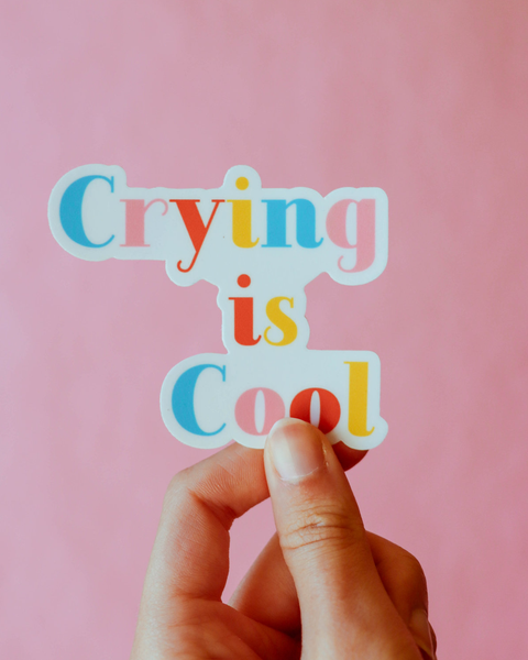 Crying is Cool Sticker – Inner Peach Design