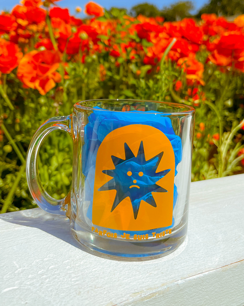 Emo Sun Mug – Inner Peach Design