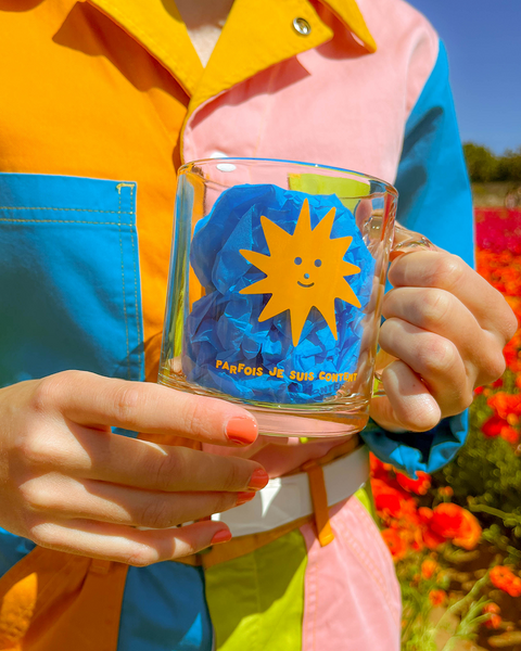 Emo Sun Mug – Inner Peach Design